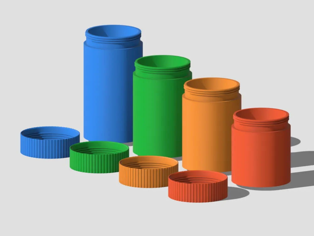Simple Storage Tube Container with Threaded Lid by SeeOne MakerWorld ...