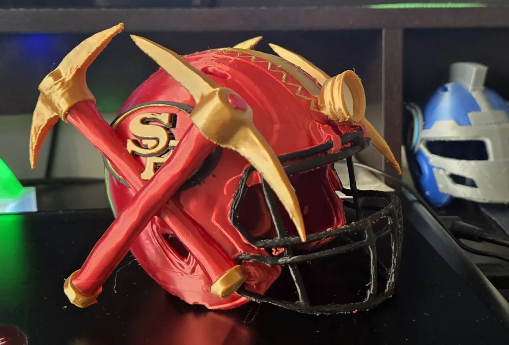 San Francisco 49ers Mini Helmet - Free 3D Print Model - MakerWorld