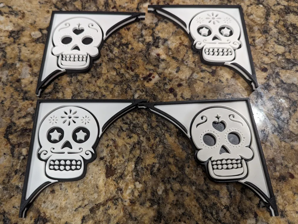 Sugar Skull Shelf Brackets by MinerJ - MakerWorld
