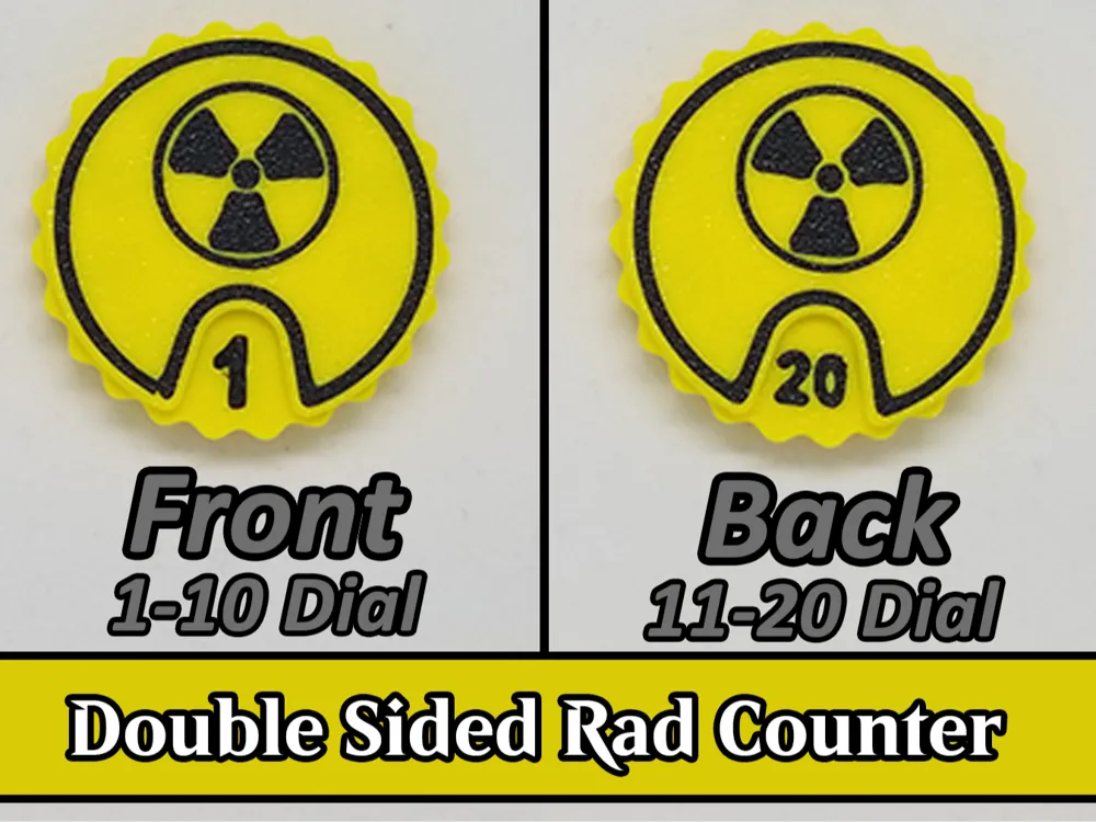 MTG Fallout Rad Counter - Double Side 1-20 Dial by TheMakerSphere ...