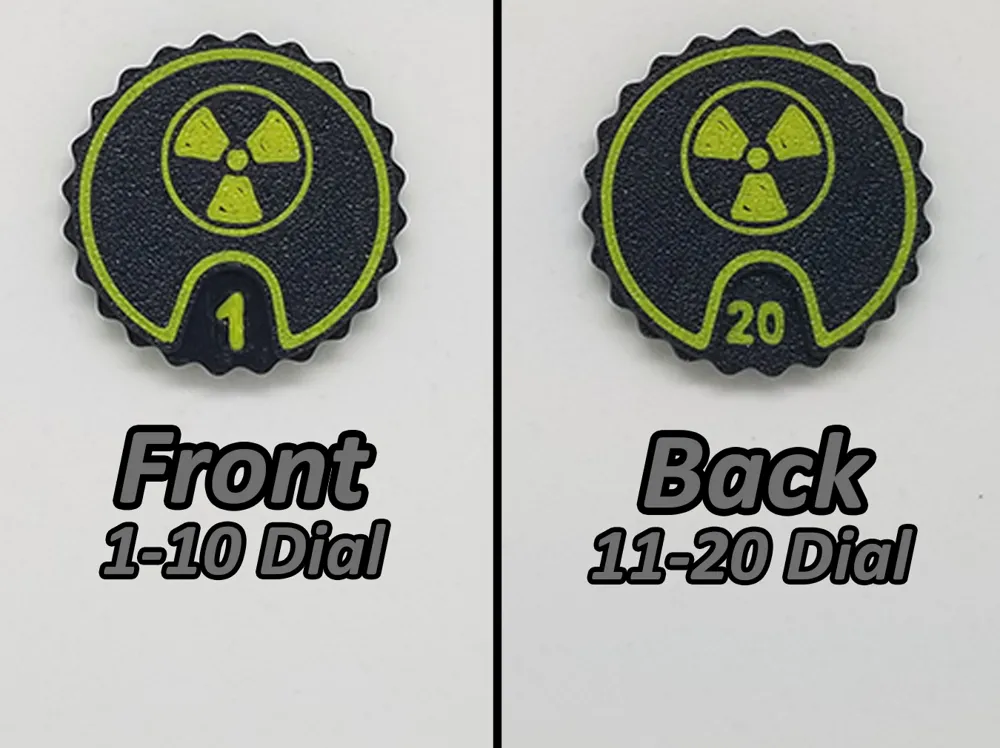 MTG Fallout Rad Counter - Double Side 1-20 Dial by TheMakerSphere ...