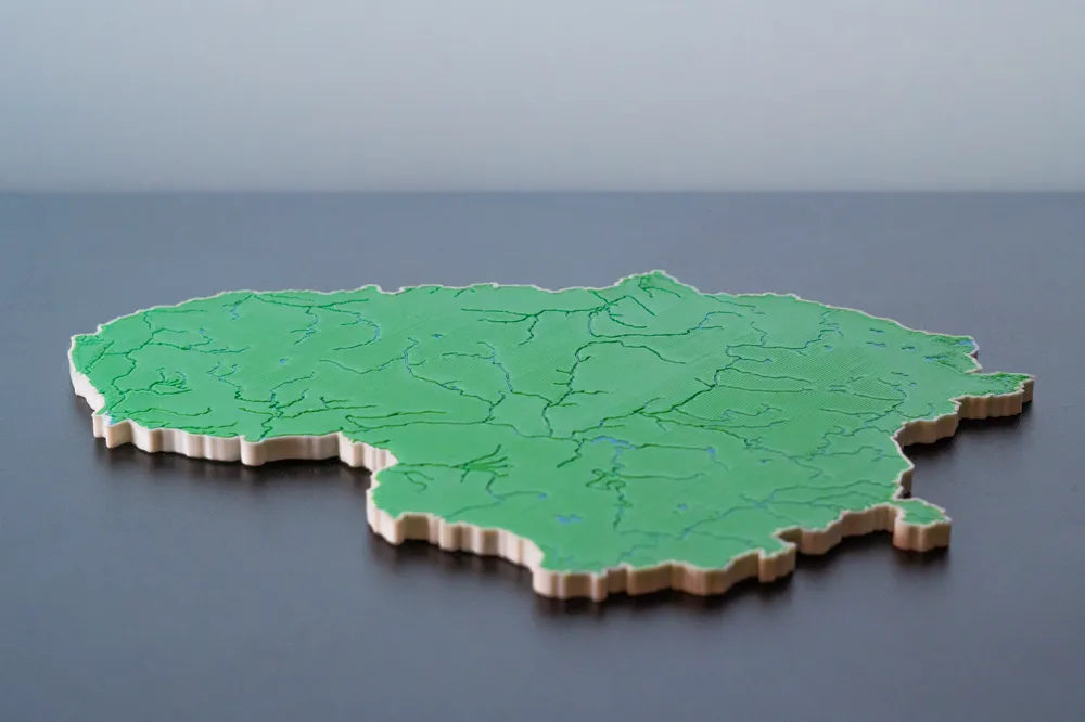 Lithuania Map - Free 3D Print Model - MakerWorld