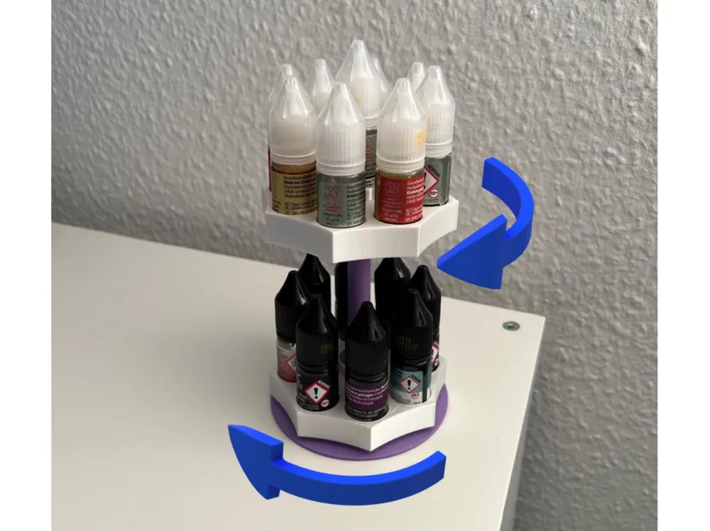 Independently Spinnable Stack Shelf for Liquids by Ryokucha - MakerWorld