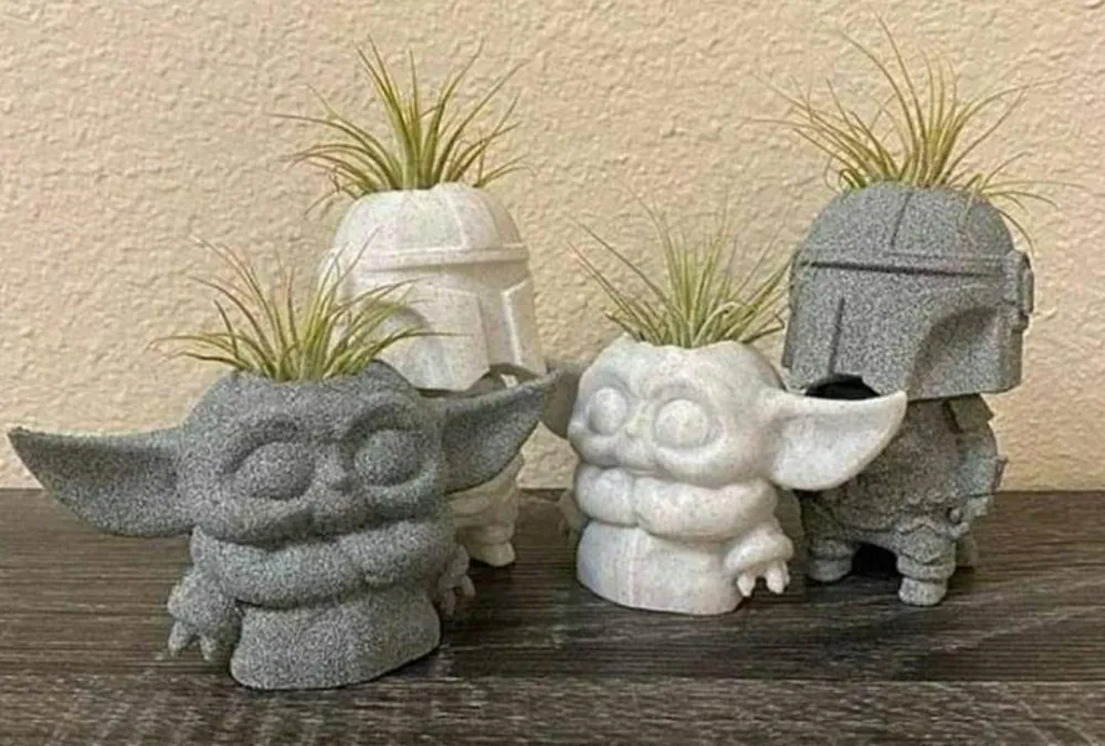 Grogu (Baby Yoda) and Mando Planters - Free 3D Print Model - MakerWorld