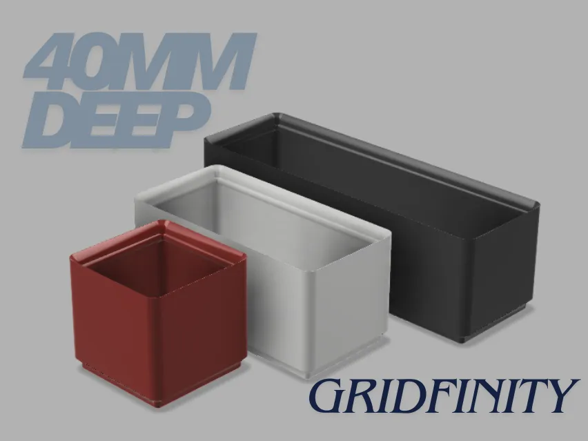 Deep Gridfinity Bins Stackable - Free 3D Print Model - MakerWorld