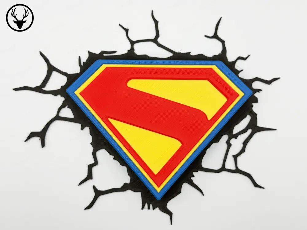 Superman - Wall Mount - Free 3D Print Model - MakerWorld