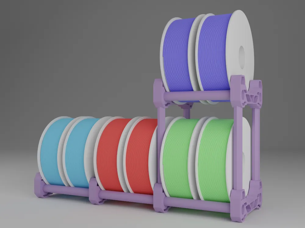 Modular Filament Spool Rack V2 V3 Out On Profile! by James3Design ...