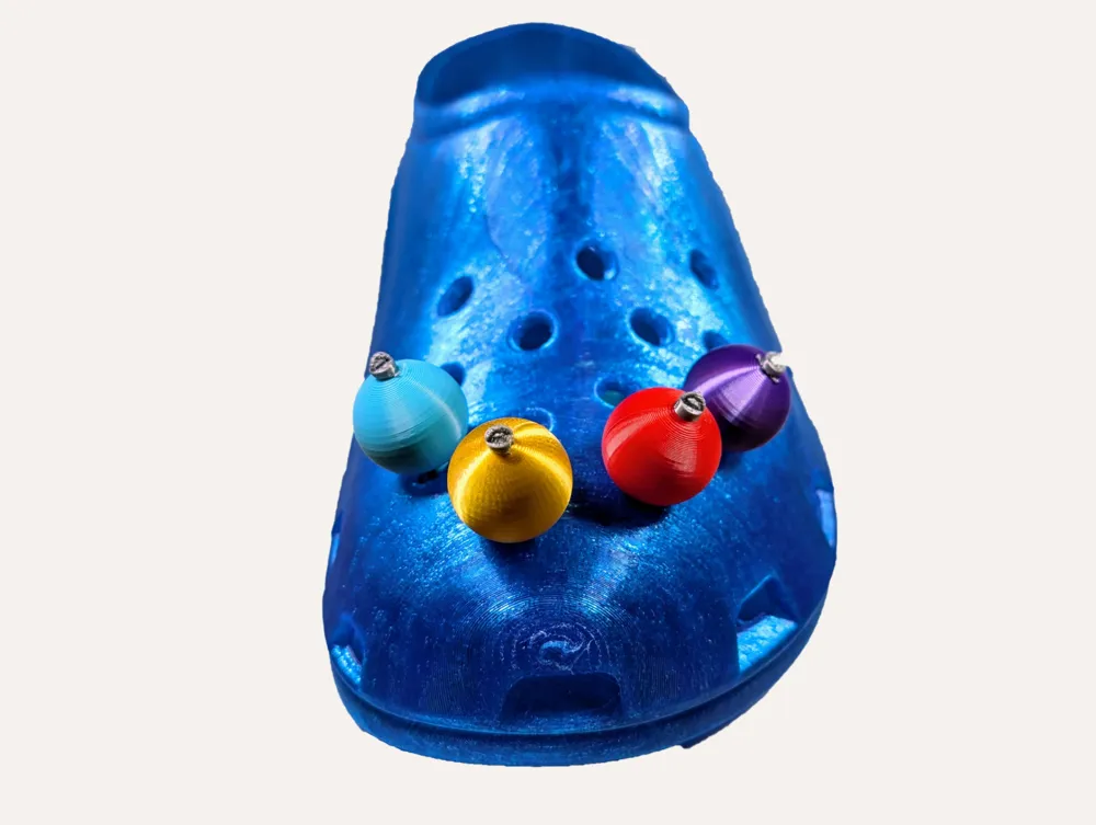 Christmas Ball Ornament Croc Shoe Charm (Jibbitz) - Free 3D Print Model ...