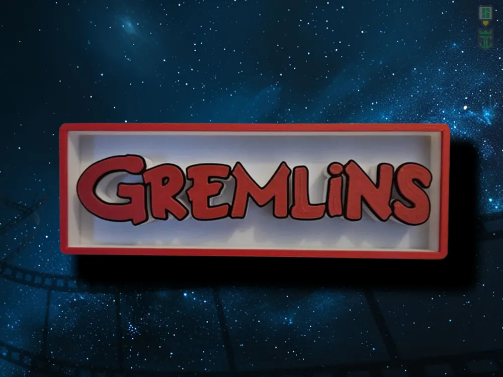 Gremlins Film Cinema Room Sign Logo Box by JAY3D Designs MakerWorld ...