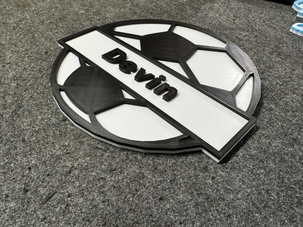 Personalized Soccer Ball Name Sign Editable by 937 Laser Creations ...