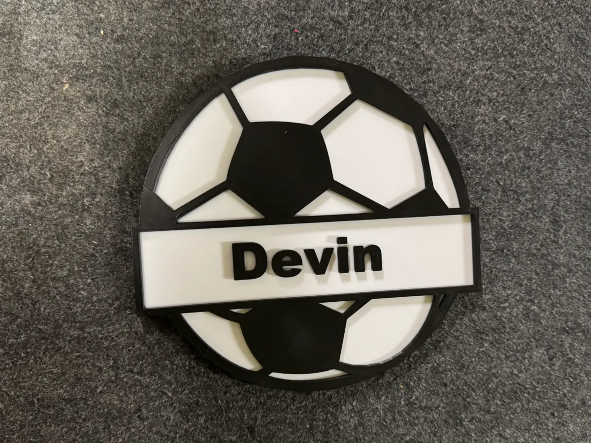 Personalized Soccer Ball Name Sign Editable by 937 Laser Creations ...