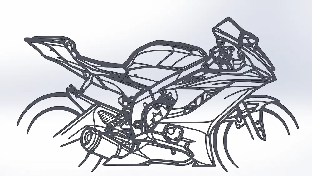 Yamaha R6 silhouette by 3dprints MakerWorld: Download Free 3D Models