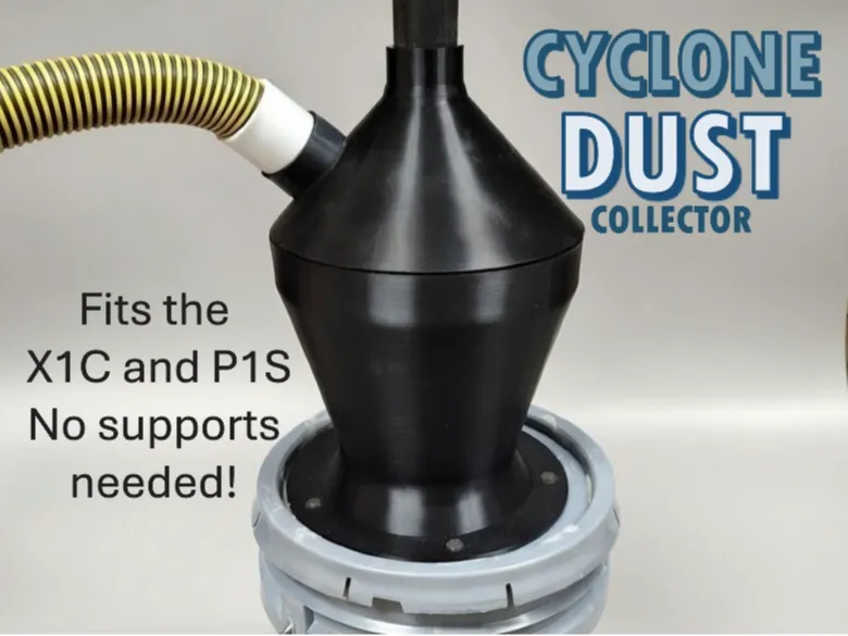 Cyclone Dust Collector - Free 3D Print Model - MakerWorld