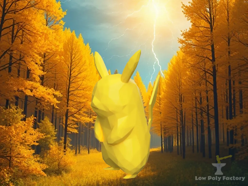 Low-Poly Pikachu by Low Poly Factory - MakerWorld