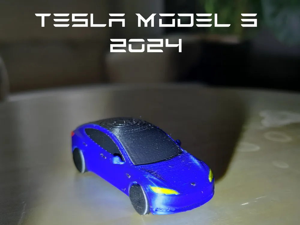 Tesla Model 3 2024 Keychain (with working wheels) by 3T_printers ...