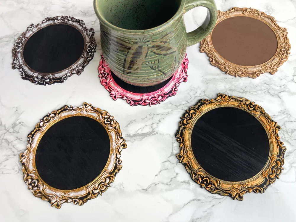 Ornate Frame Coaster by PenolopyBulnick - MakerWorld