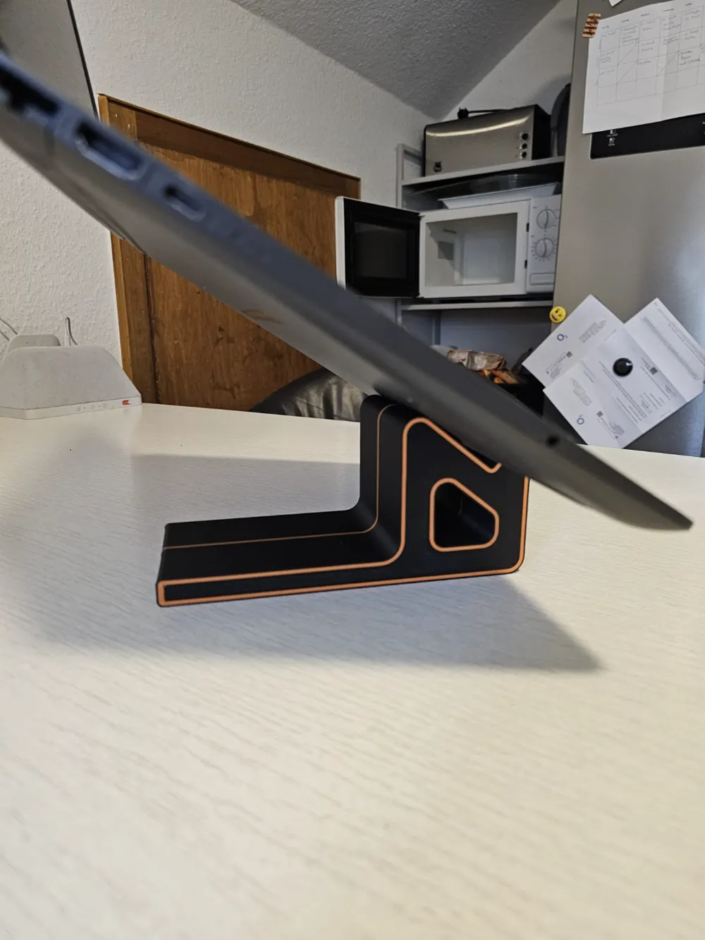 Modern Laptop Stand with Design Accents - Free 3D Print Model - MakerWorld