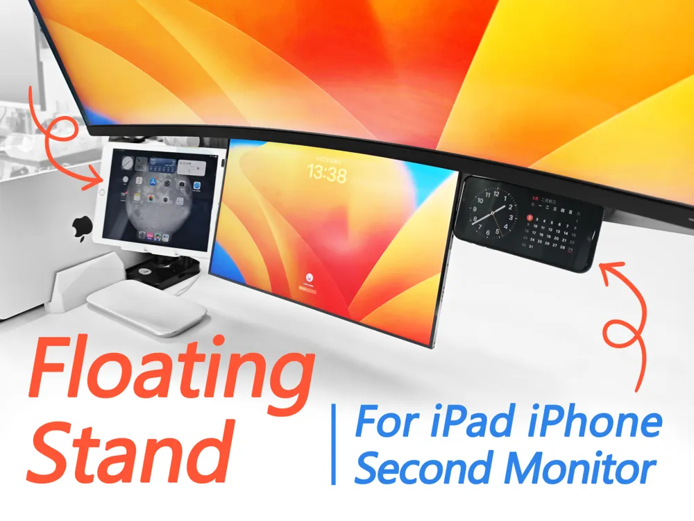 Floating Second Monitor / iPad / iPhone Stand by Leon Lab MakerWorld ...
