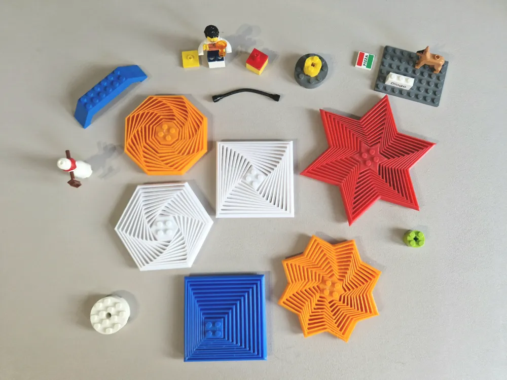 Hexagon Fidget with 2x2 Brick - Free 3D Print Model - MakerWorld