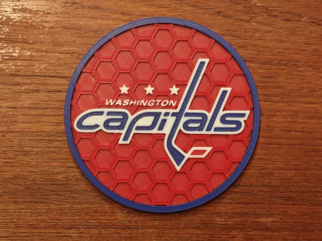 Washington Capitals: Hex Coaster - Free 3D Print Model - MakerWorld