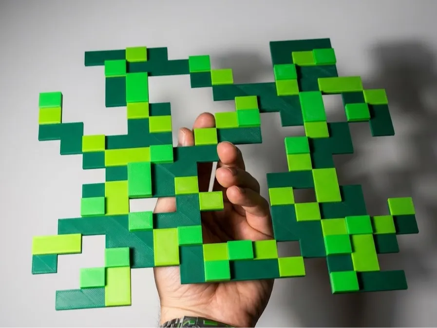 Minecraft Style Modular Vines - 3D Pixel Wall Art - Free 3D Print Model ...