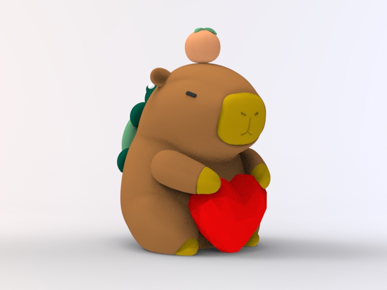 Heartwarming Capybara (including AMS multicolor version) by iKun MakerWorld: Download Free 3D Models