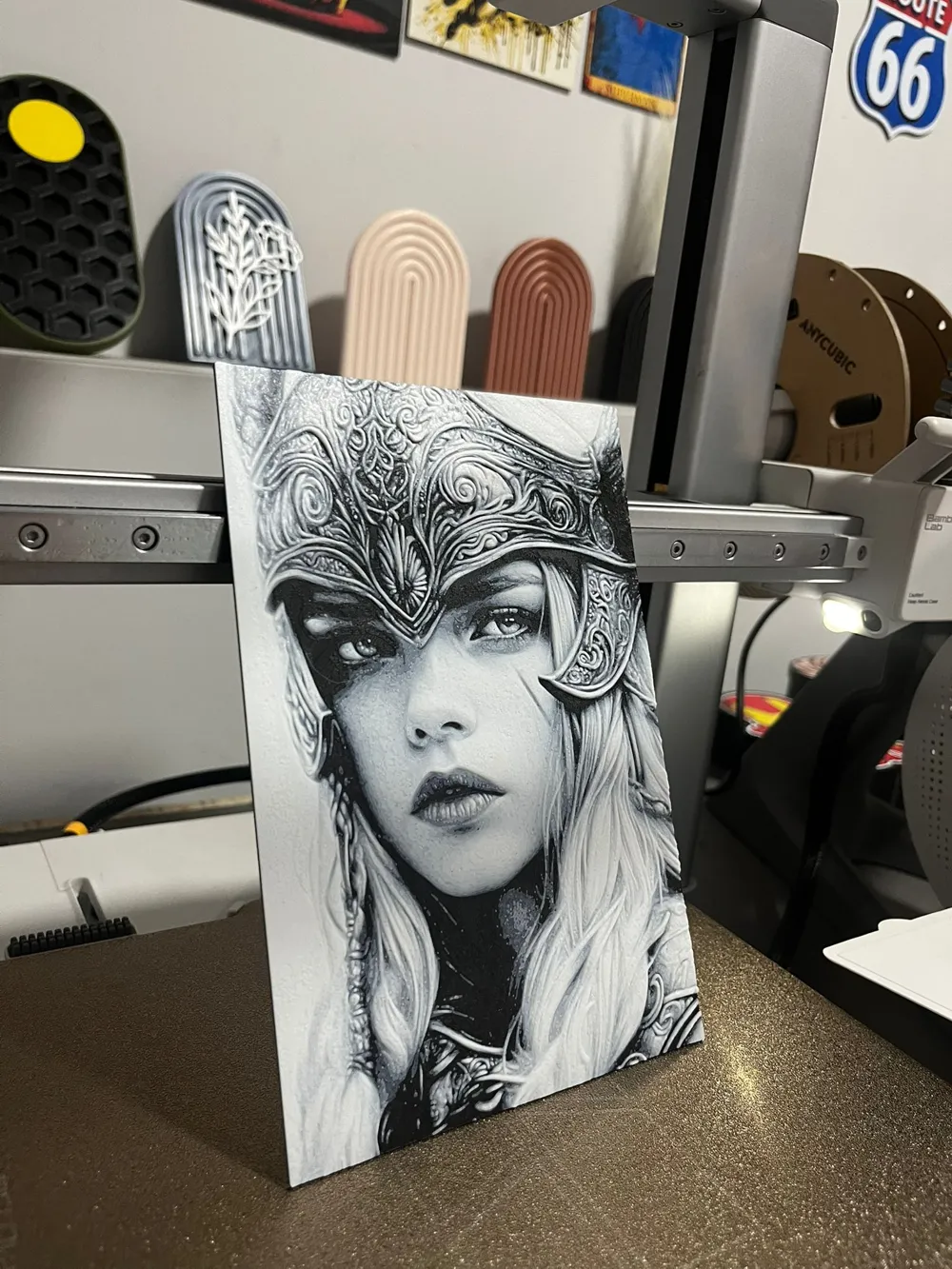 Valkyrie Hueforge ( 2 Colors Only ) by Kitus3D MakerWorld: Download ...