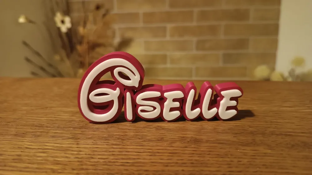 Letrero decorativo con el nombre de Giselle de Disney para la ...
