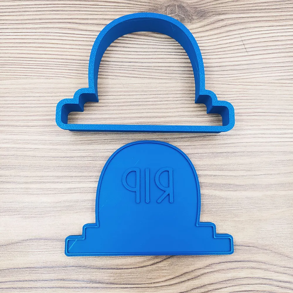 Halloween grave cookie cutter and stamp by KA - MakerWorld