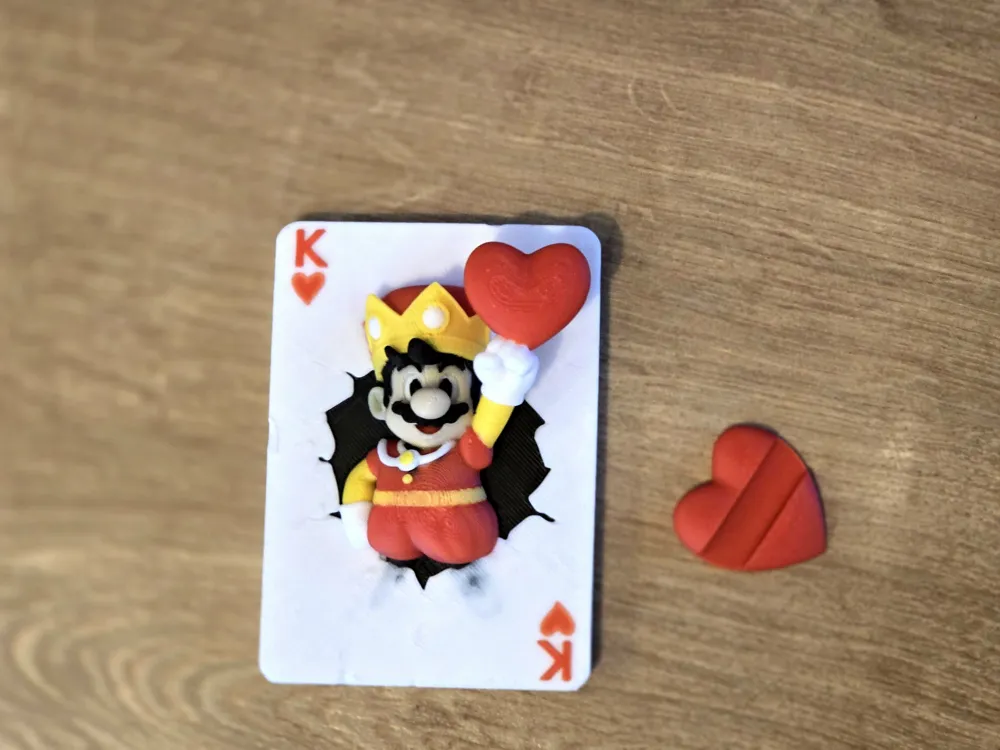 Valentine's King of Hearts Mario Bros Card - Free 3D Print Model ...