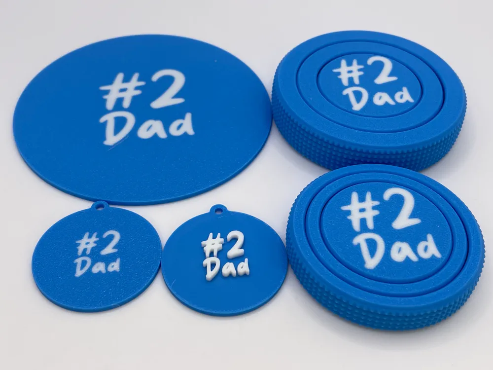 Number 2 Dad Keyring [3D] by MalcTheOracle - MakerWorld
