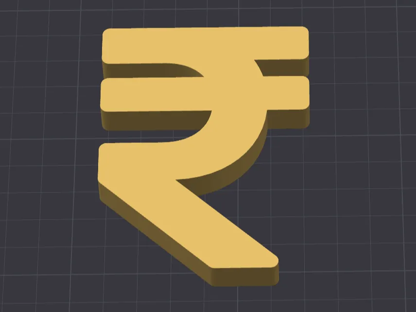 Indian Rupee Symbol by Niyovara MakerWorld: Download Free 3D Models