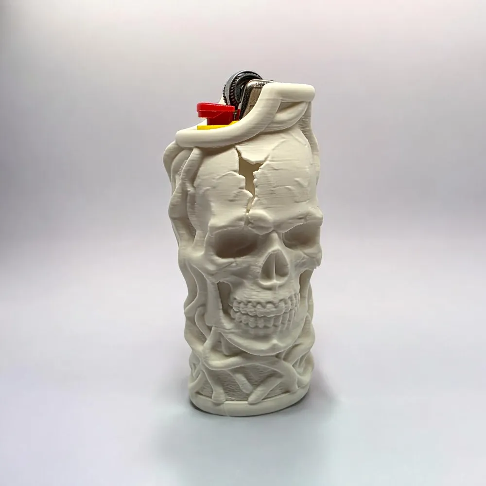 Roots And Skull Bic Sleeve - Free 3D Print Model - MakerWorld