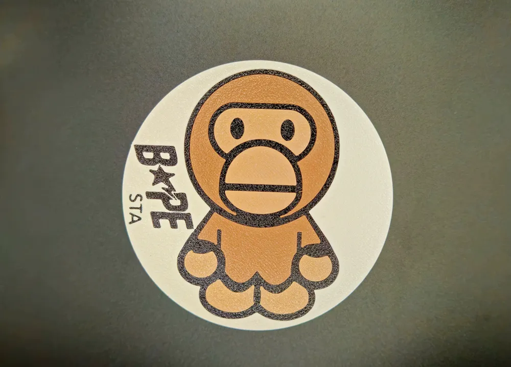 BAPE coaster - Free 3D Print Model - MakerWorld