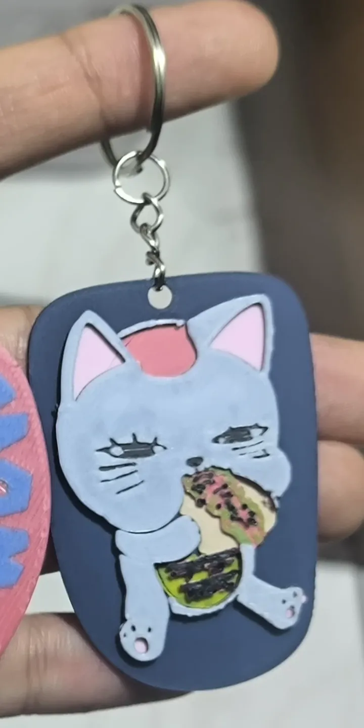 Gato Turboabuela Llavero / Keychain Turbo Granny by Printtg - MakerWorld