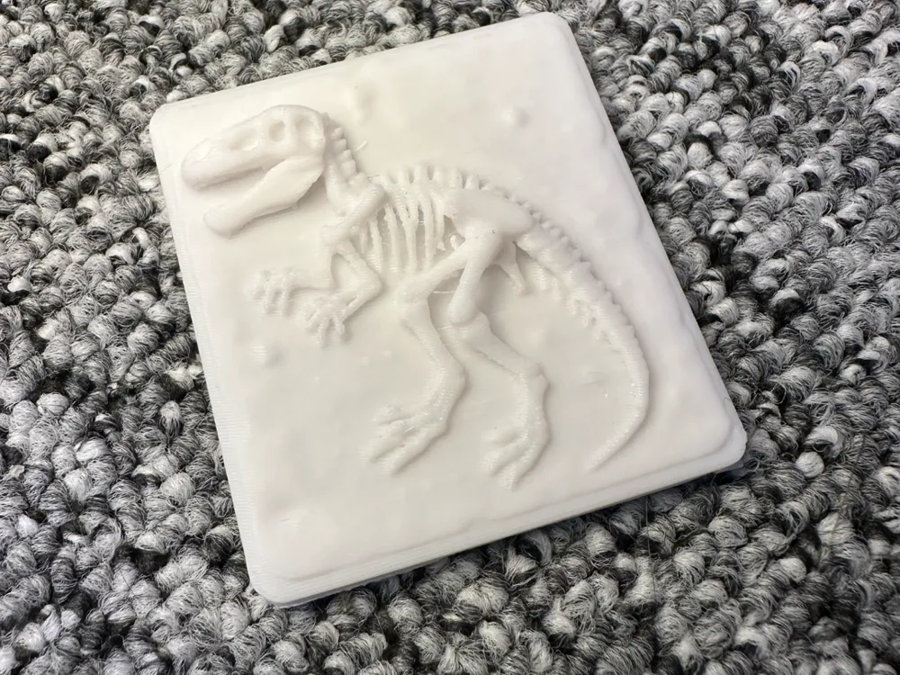 Dinosaur Fossil in Rock - Free 3D Print Model - MakerWorld
