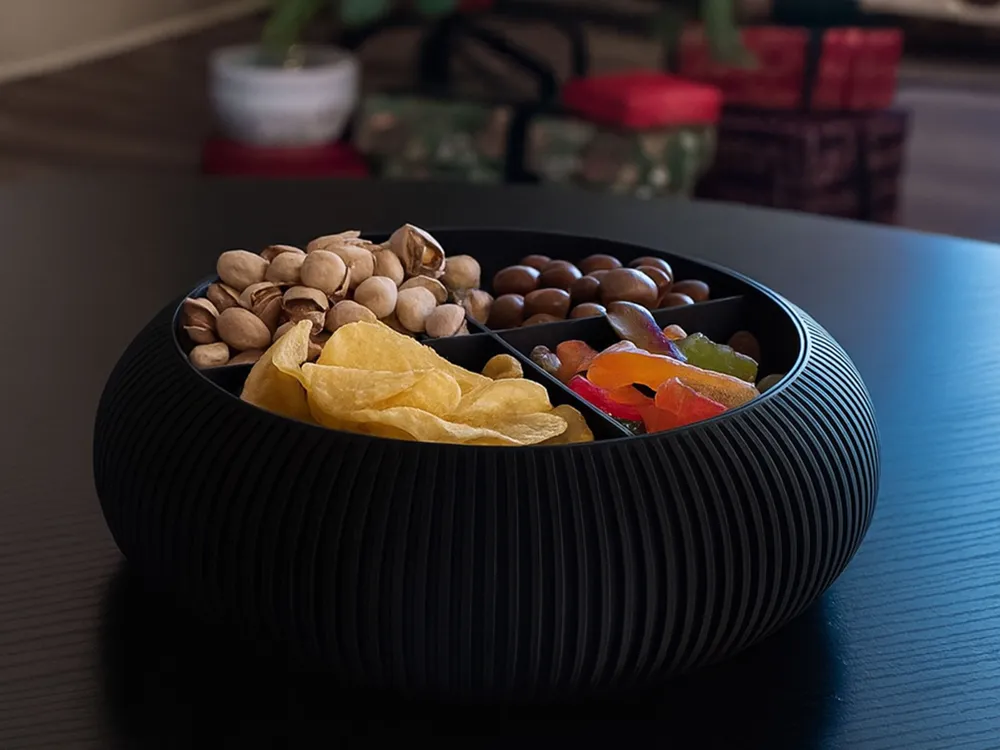 Snack Bowl in Scandinavian Ribbed Design - Free 3D Print Model - MakerWorld