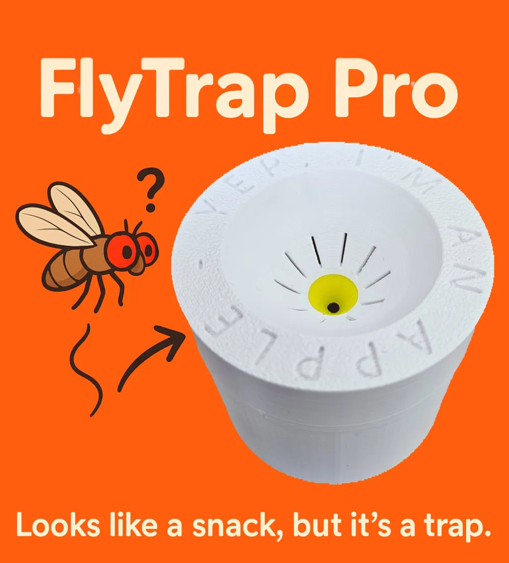 Fruit fly trap V2 - Free 3D Print Model - MakerWorld