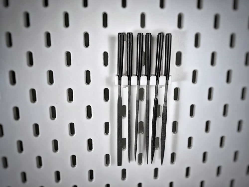 Needle file holder for Ikea Skadis - 6 slots by zomb - MakerWorld