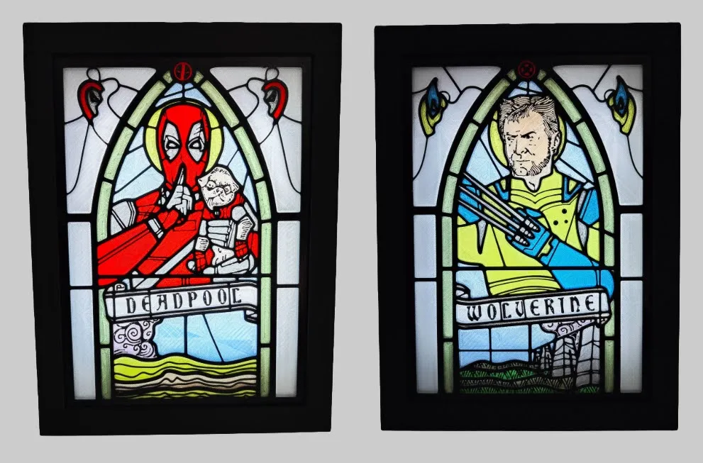 Deadpool Stained Glass Light Box - Free 3D Print Model - MakerWorld
