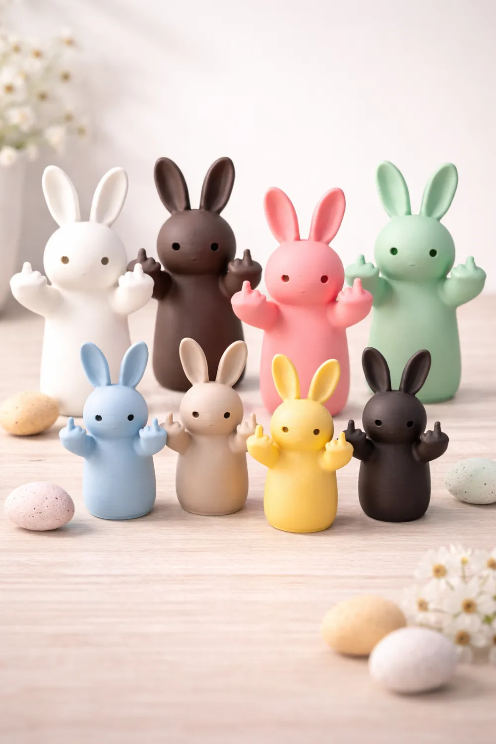 Cheeky Easter Bunny Decor - Free 3D Print Model - MakerWorld