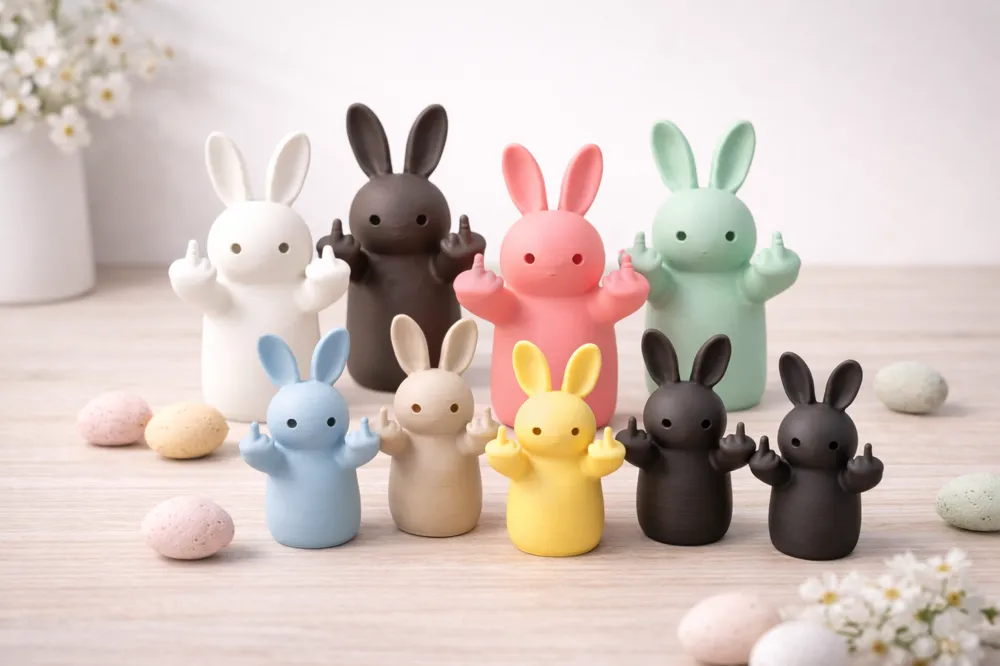 Cheeky Easter Bunny Decor - Free 3D Print Model - MakerWorld