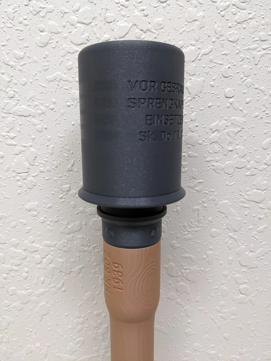 Realistic German WW2 Stick Grenade | All new v2 - Free 3D Print Model ...