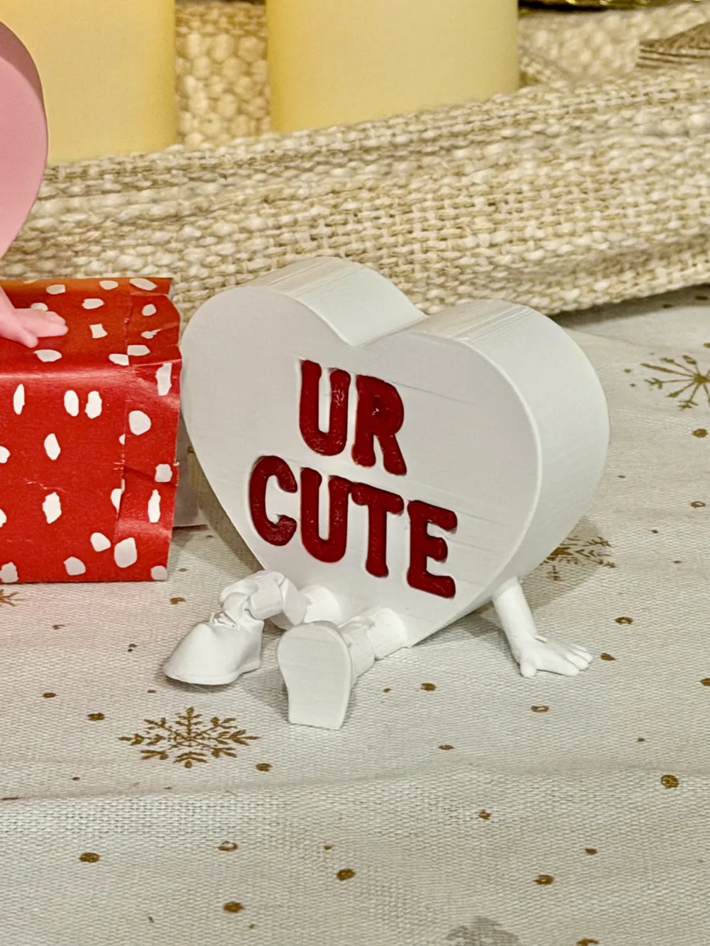 Conversation Heart Buddy - Free 3D Print Model - MakerWorld
