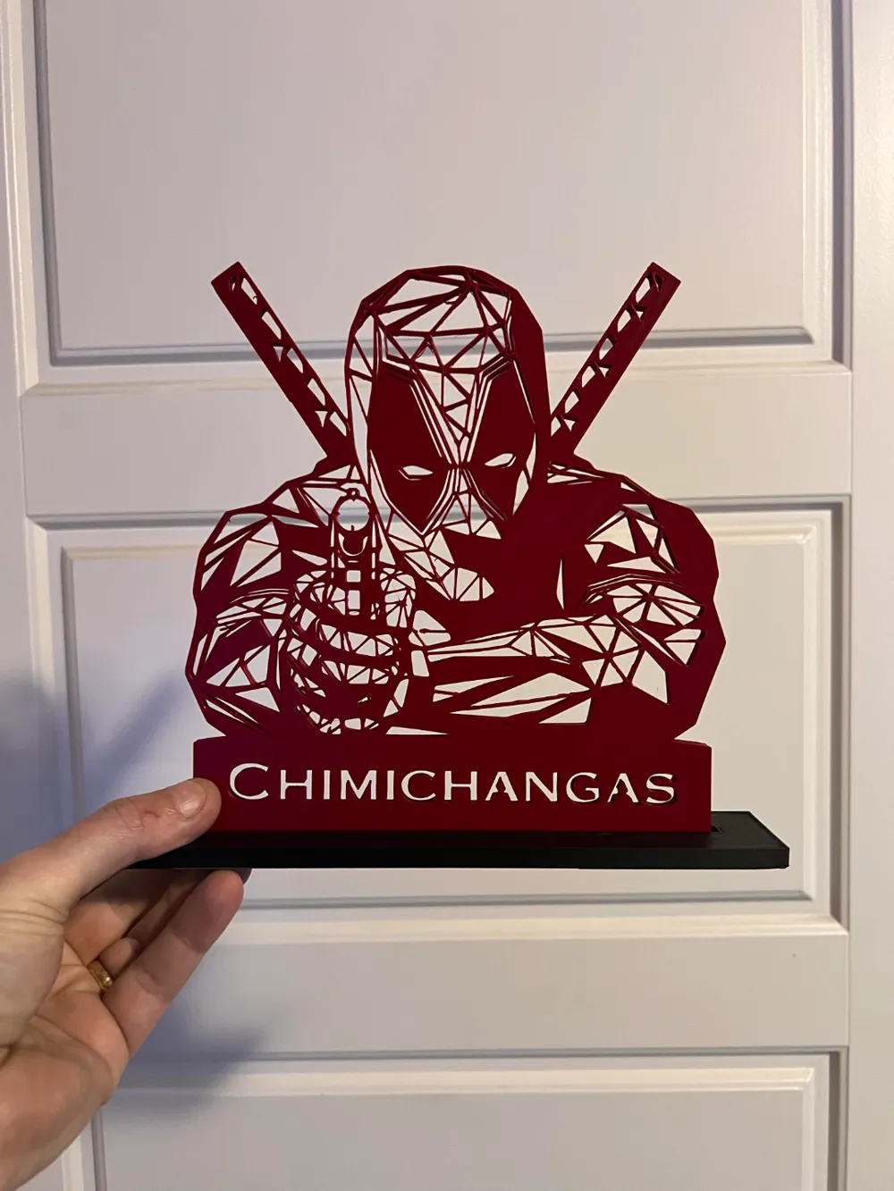 Deadpool Line Art (Low Poly/No Supports) by Codyinbody3 - MakerWorld