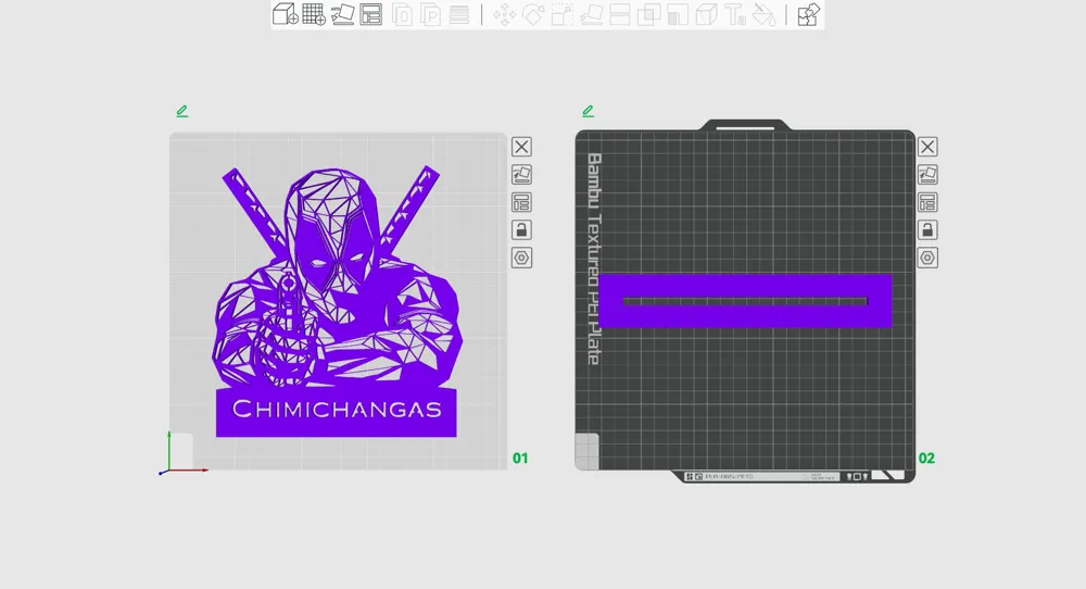 Deadpool Line Art (Low Poly/No Supports) by Codyinbody3 - MakerWorld