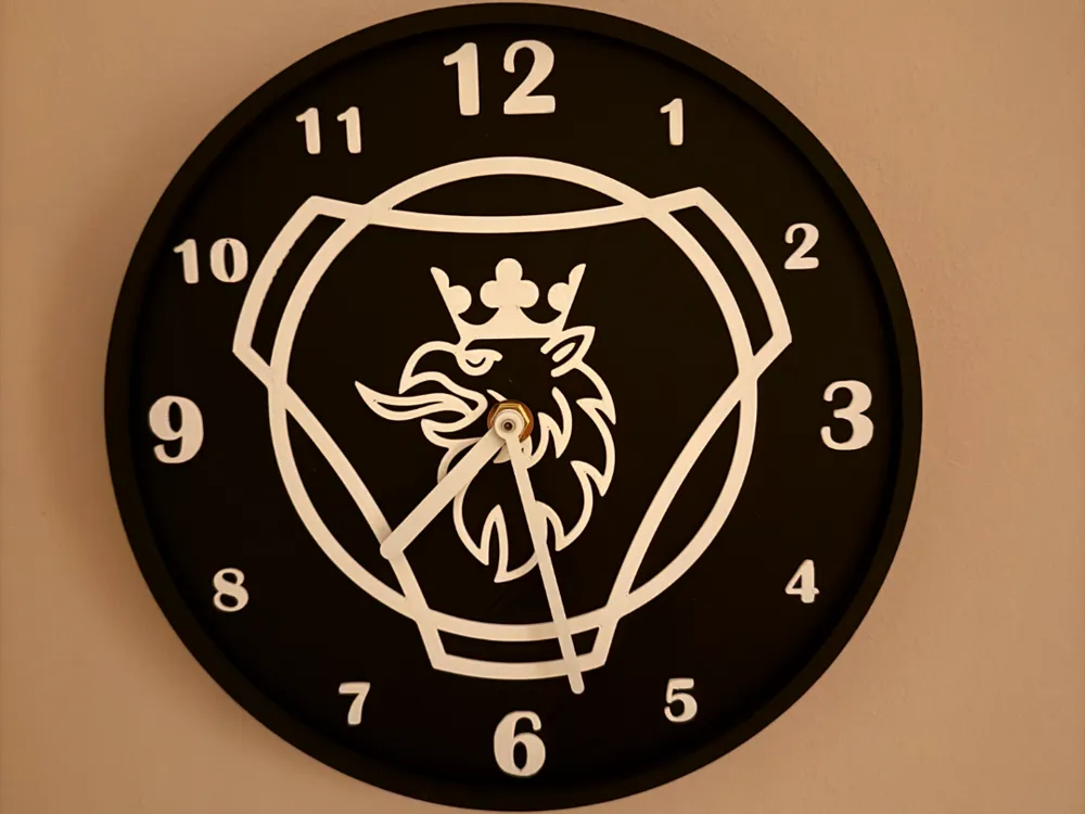 scania wall clock - Free 3D Print Model - MakerWorld