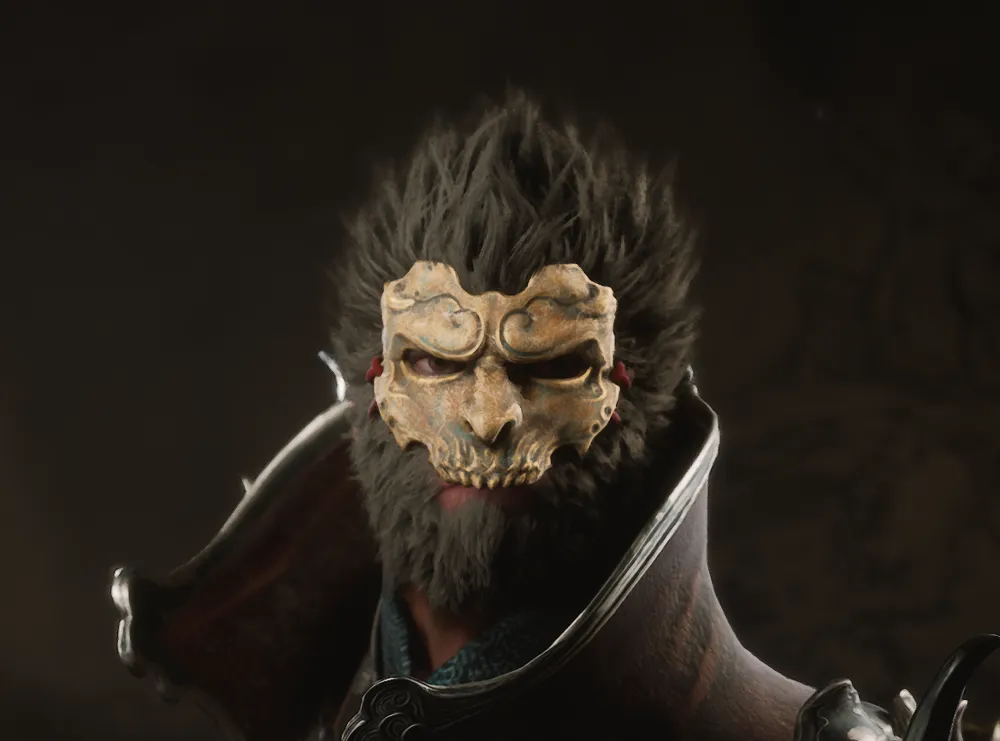 Black Myth Wukong Mask - Golden Body Wrathful Face by user_198216031 ...