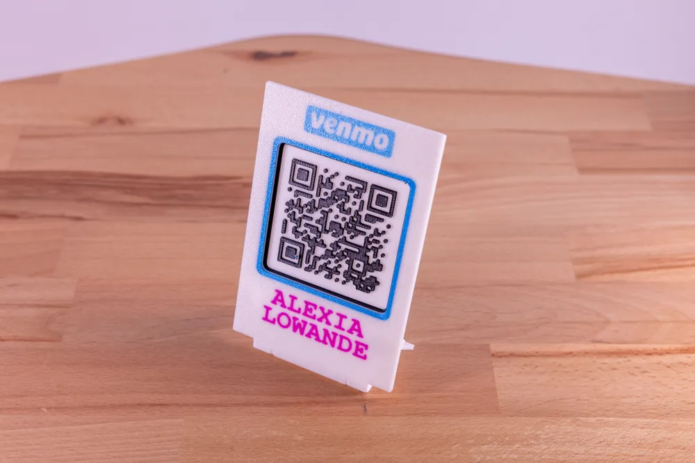 Fold Flat QR Code Sign - Free 3D Print Model - MakerWorld