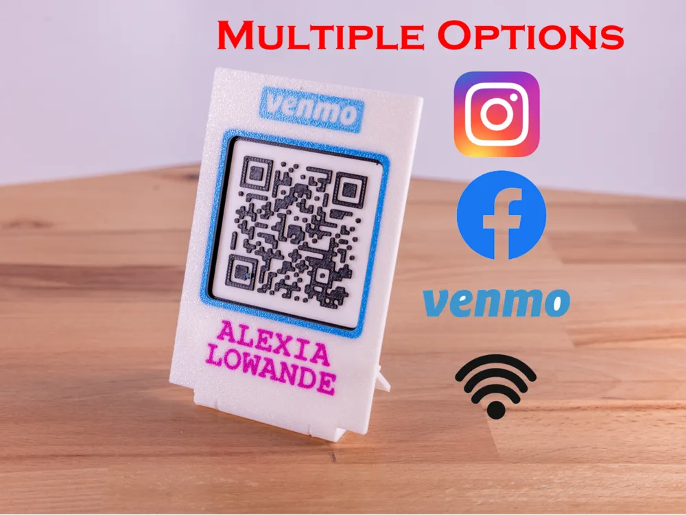 Fold Flat QR Code Sign - Free 3D Print Model - MakerWorld